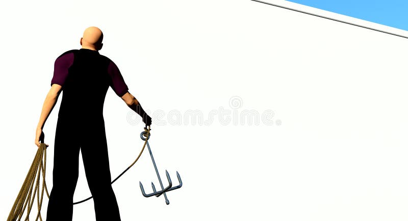Man grapple wall stock illustration. Illustration of obstacle - 54359515