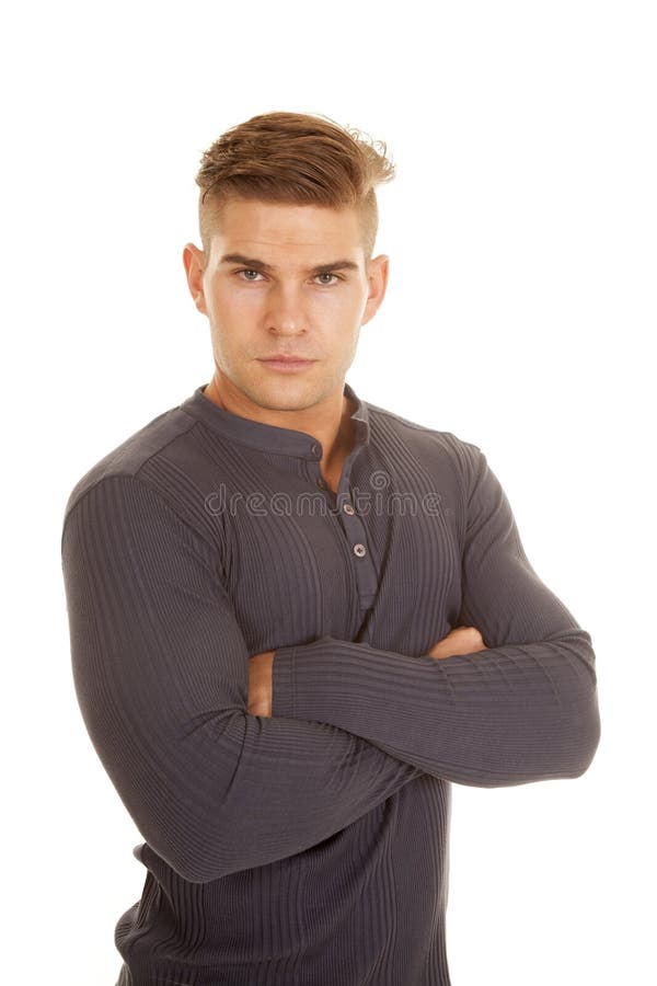 Upper Body Man Serious Strong Stock Photo - Image of build, muscle ...