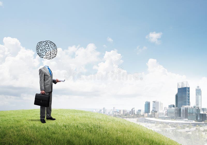 Man of great mind stock image. Image of brainstorming - 254202837