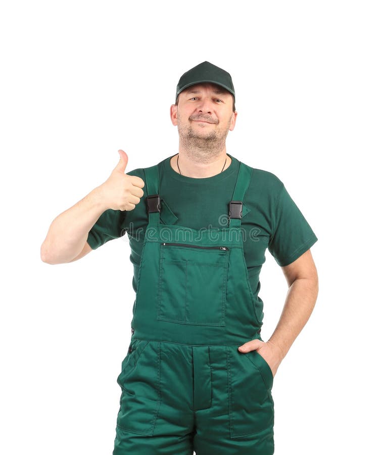 Man in green uniform. stock photo. Image of suitcase - 40287096