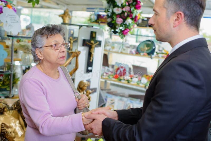 Man greeting client stock image. Image of middleaged - 173083327