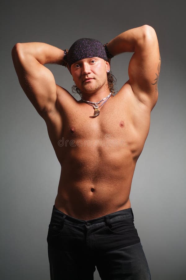 The Man on a Grey Background Stock Image - Image of beautiful, human ...