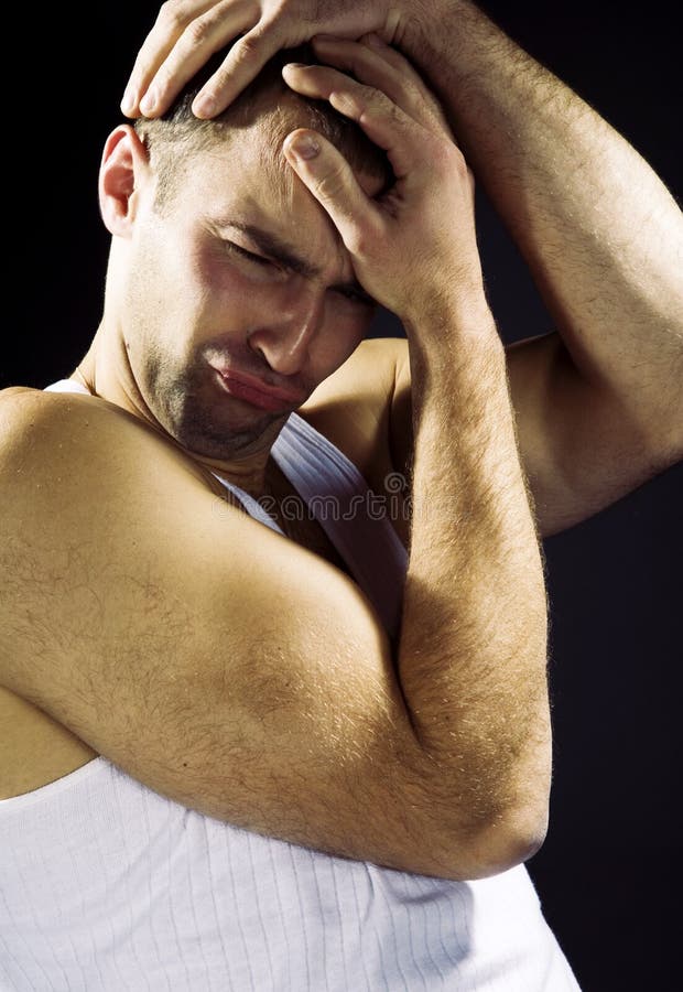 Grimacing young man stock image. Image of expression - 29091339