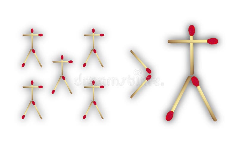 Man Group of Matches More Than One Stock Vector - Illustration of ...