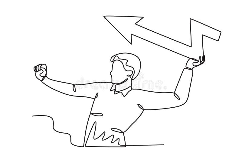 A man grows a business stock vector. Illustration of growth - 301040689