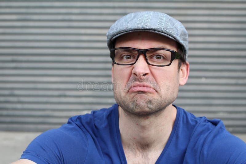 Man with a Grumpy Expression Stock Photo - Image of funny, hating: 97228166