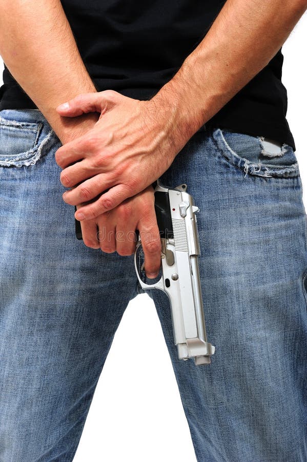 Man with gun stock image. Image of kill, hands, vertical - 21556753