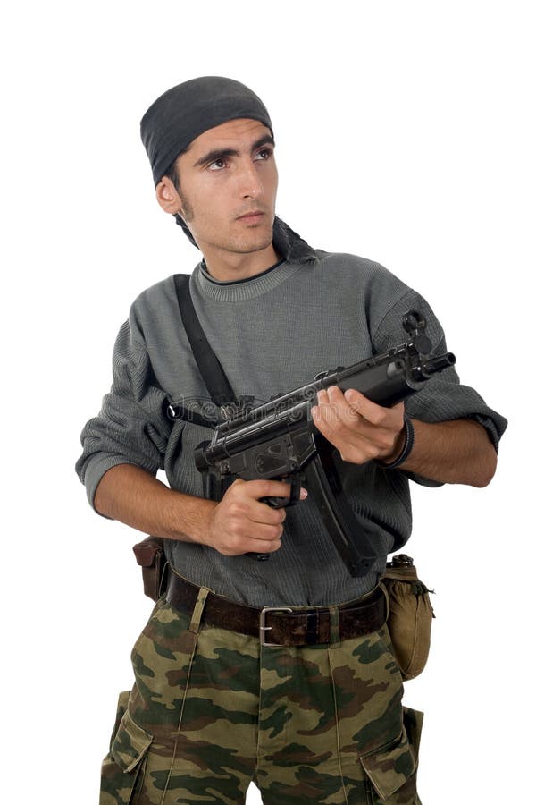 Gun Man stock image. Image of people, marine, aggressive - 12614037