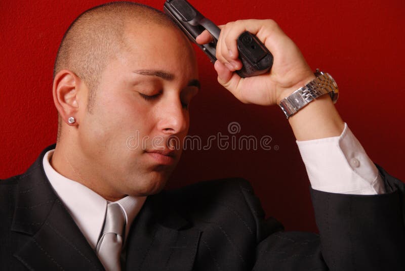 Man Pointing Gun stock photo. Image of male, handsome - 5087178