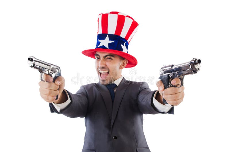 Man with gun stock photo. Image of police, america, july - 38704696