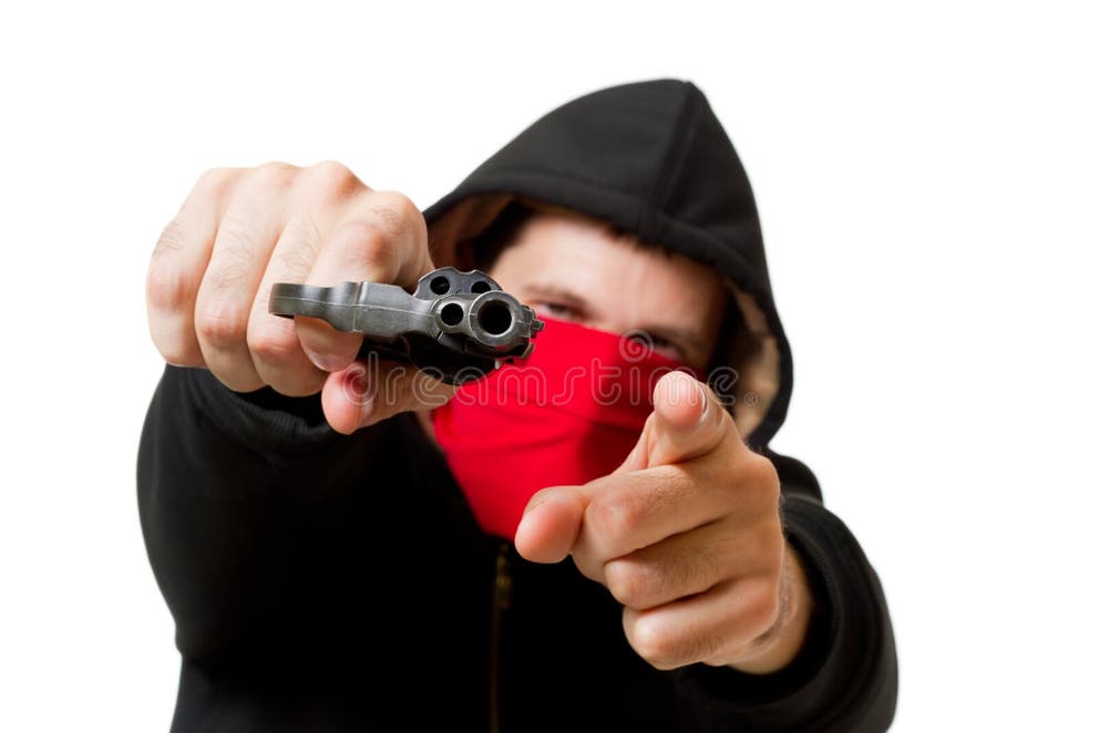 Man with Gun, Focus on the Gun Stock Image - Image of handgun, holding ...