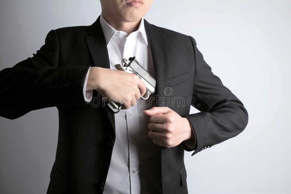 Man with gun stock photo. Image of mafia, hand, gangster - 101731972