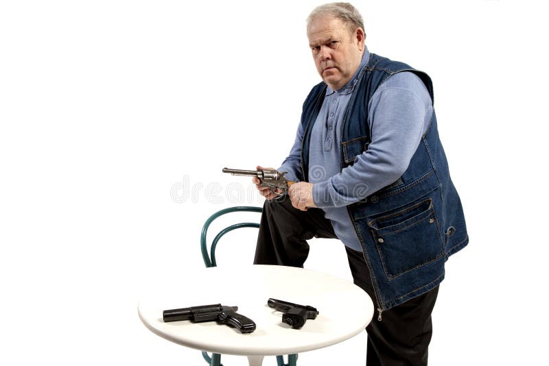 Man with gun stock image. Image of handgun, illegal, mafia - 40749753