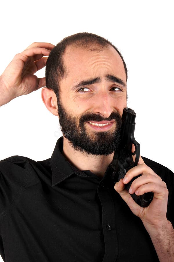 Man with gun stock image. Image of killer, murderer, detective - 51468103