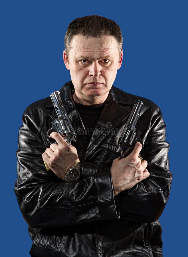 Man with guns stock image. Image of criminal, industry - 29137719