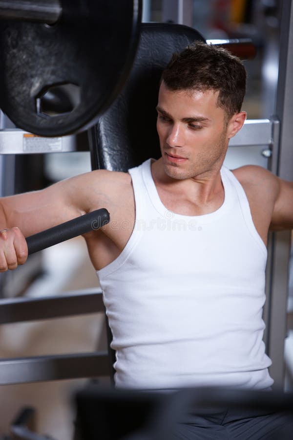 Man at the gym stock image. Image of muscular, healthy - 14855129