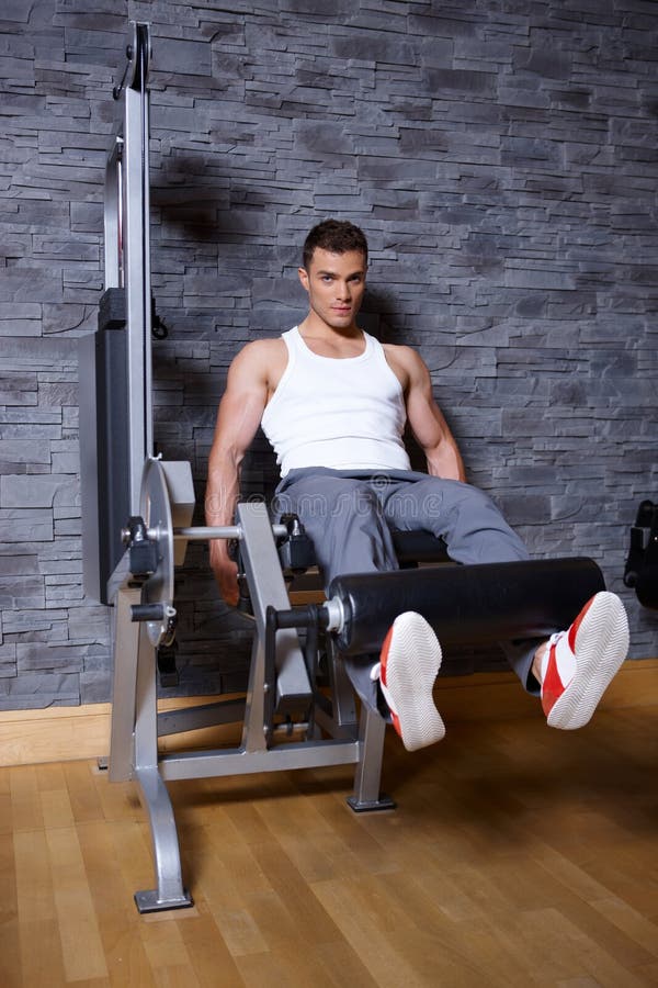 Man at the gym stock photo. Image of active, slim, shape - 14855446