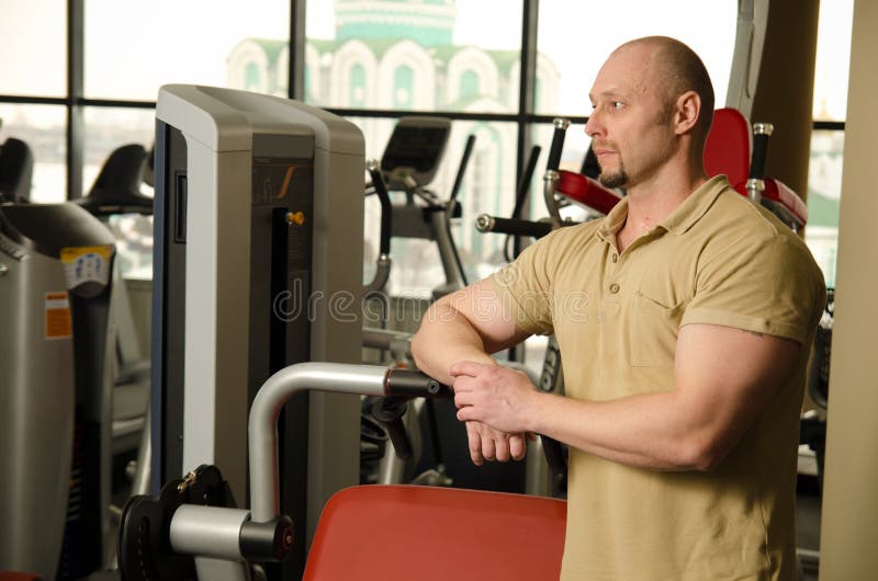 Man at the Gym stock image. Image of heart, muscles, person - 23663673