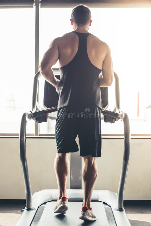 214 Back View Running Man Treadmill Stock Photos - Free & Royalty-Free ...