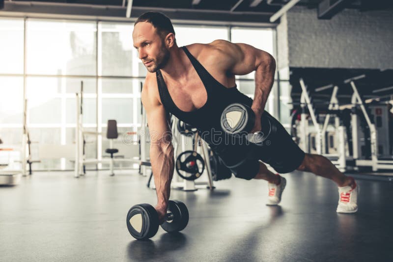 Man at the gym stock photo. Image of people, motion, endurance - 89406304