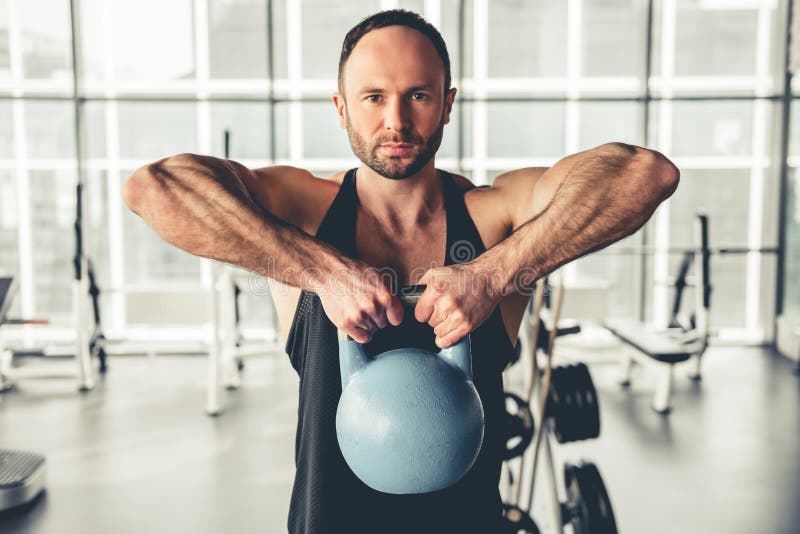 Man at the gym stock photo. Image of endurance, looking - 89406114