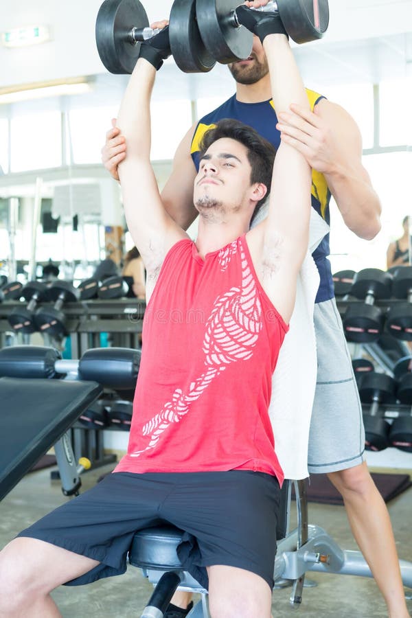 Man at the gym stock image. Image of personal, instructor - 39731839