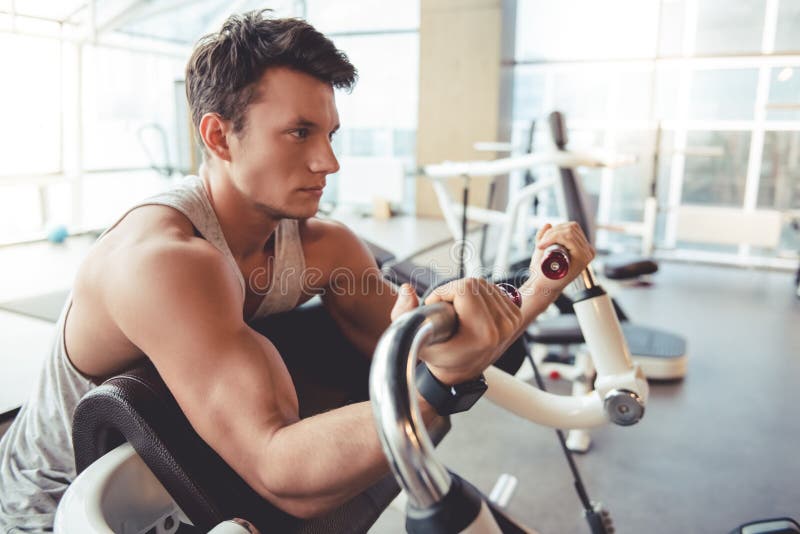 At the gym stock photo. Image of lifestyle, active, male - 84846264