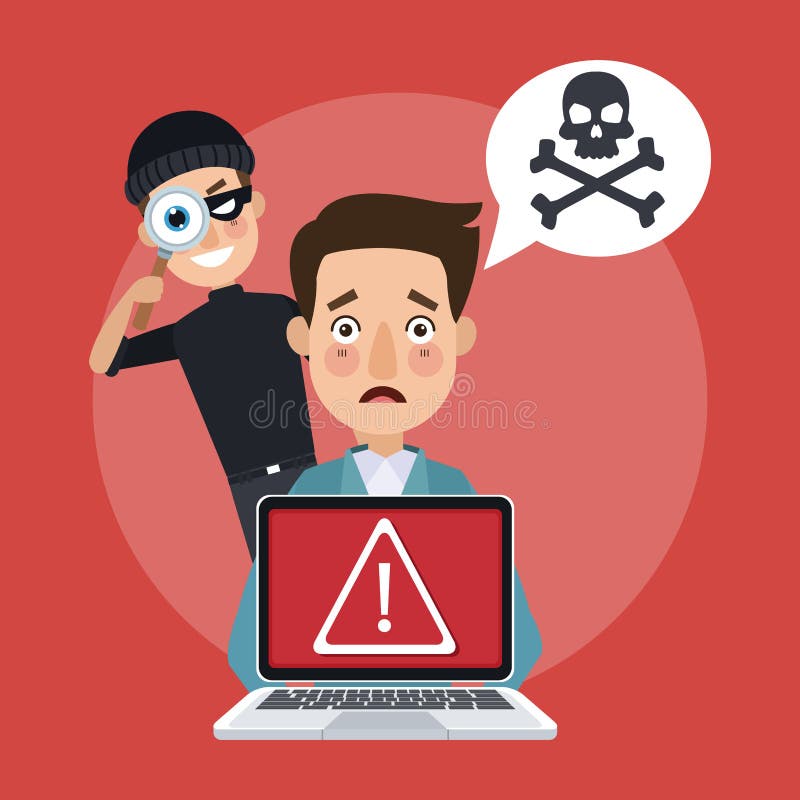 Hacker and security system stock vector. Illustration of hacking ...