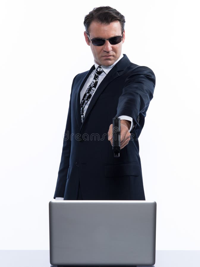 Man Criminal Hacker Computing White Collar Crime Stock Photo - Image of ...