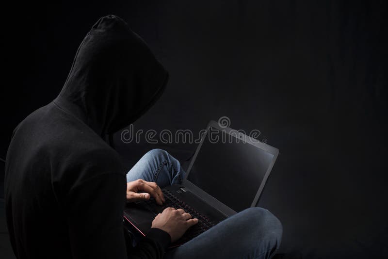 Man hacking laptop stock image. Image of laptop, hhod - 90152143