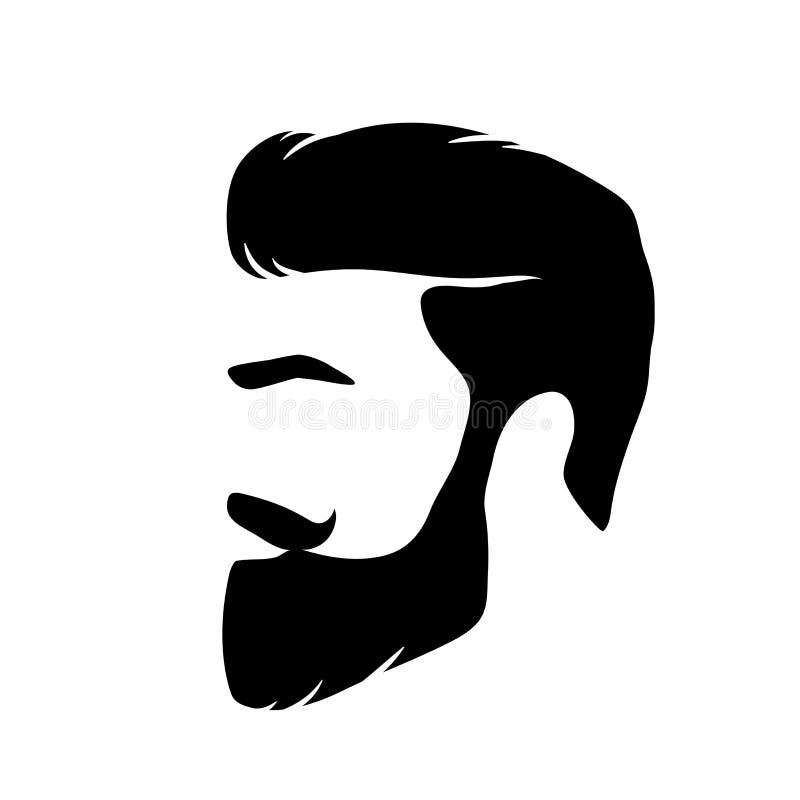Man Hair Icon for Barbershop. Stock Vector - Illustration of logo ...