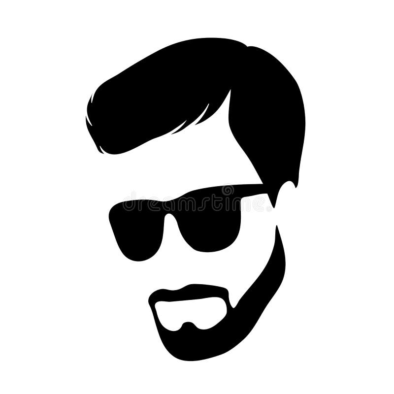 Man Hair Icon for Barbershop Stock Vector - Illustration of model ...