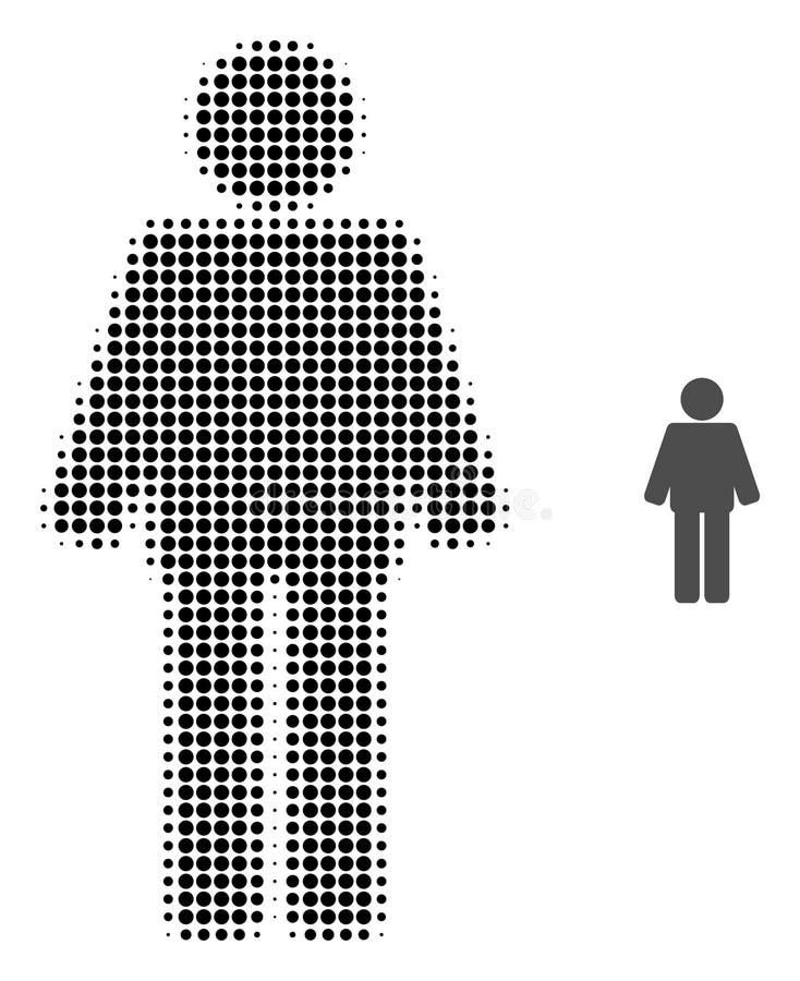 Man Halftone Dotted Icon stock vector. Illustration of gradation ...