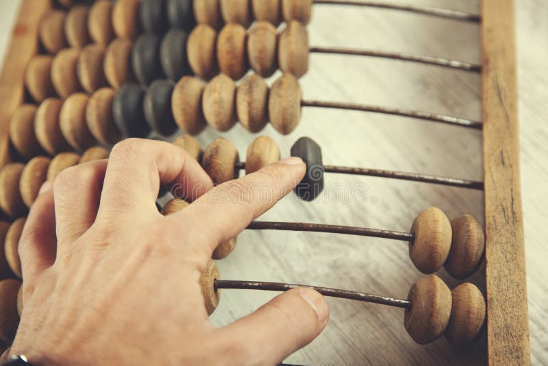 Man with asian abacus stock image. Image of antique, mathematics - 30613481