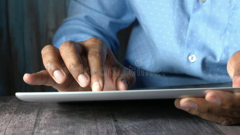 Man Hand Analyzing Chart on Digital Tablet, Top View Stock Footage ...