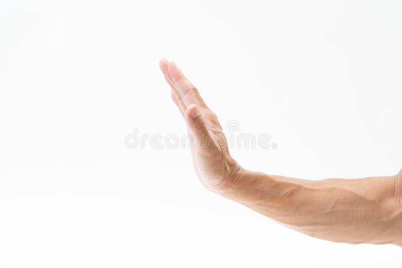 Man Hand Arm on White Background Stock Image - Image of communication ...