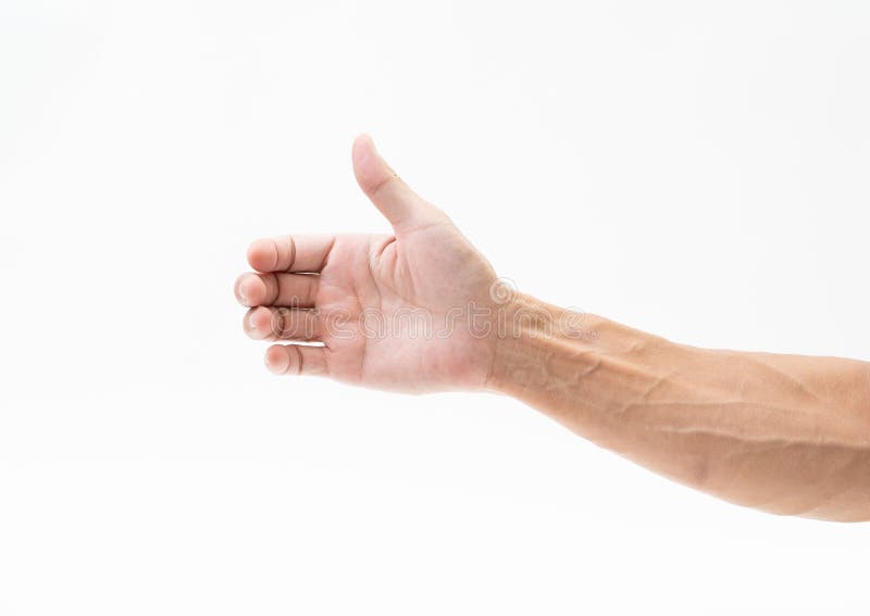 Man Hand Arm on White Background Stock Image - Image of communication ...