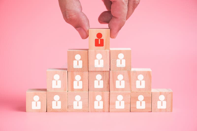 Man Hand Building Stack of Wood Cube Building Blocks Stock Image ...
