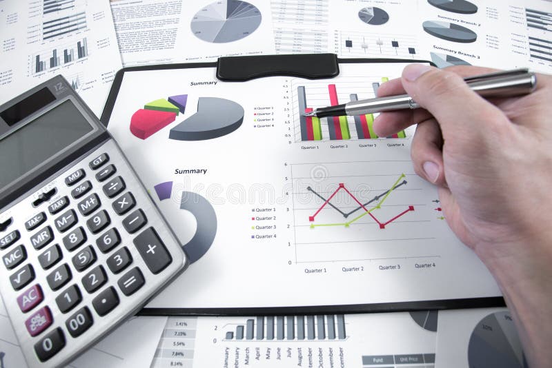 Man Hand with Business Report Stock Photo - Image of accountancy, hand ...