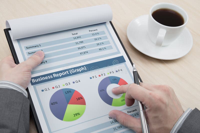 Man Hand with Business Report Stock Photo - Image of accountant ...