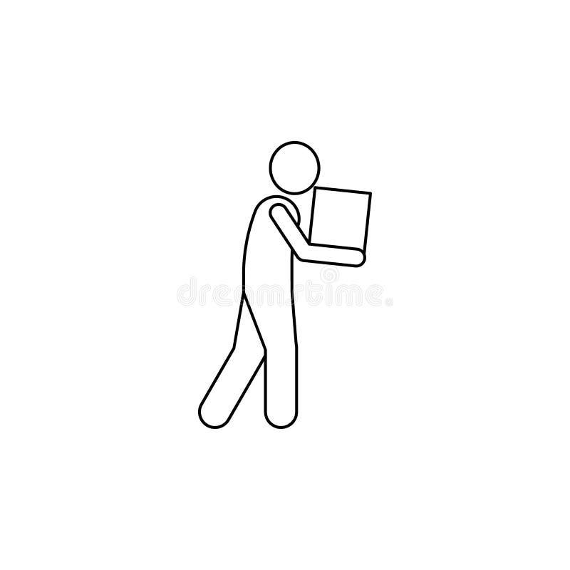 Man in Hand Carries a Box Icon. Element of Man Carries a Box ... Man in Hand Carries a Box Icon. Element of Man Carries a Box ...