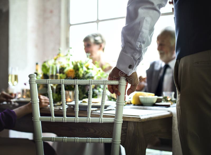 Man Hand on Chair Gathering with Friends Stock Photo - Image of meeting ...