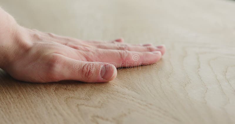 Man Hand Check Quality Oak Wood Surface Stock Photos - Free & Royalty ...