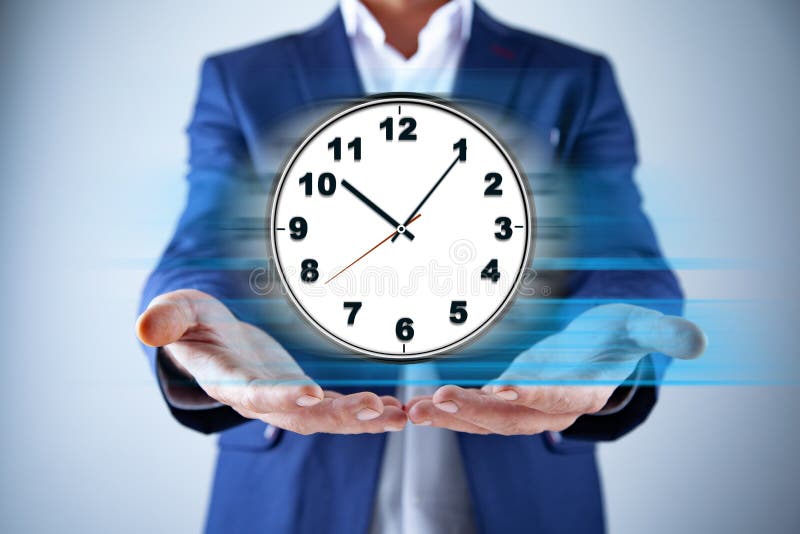 Man hand clock in screen stock image. Image of online - 191824317
