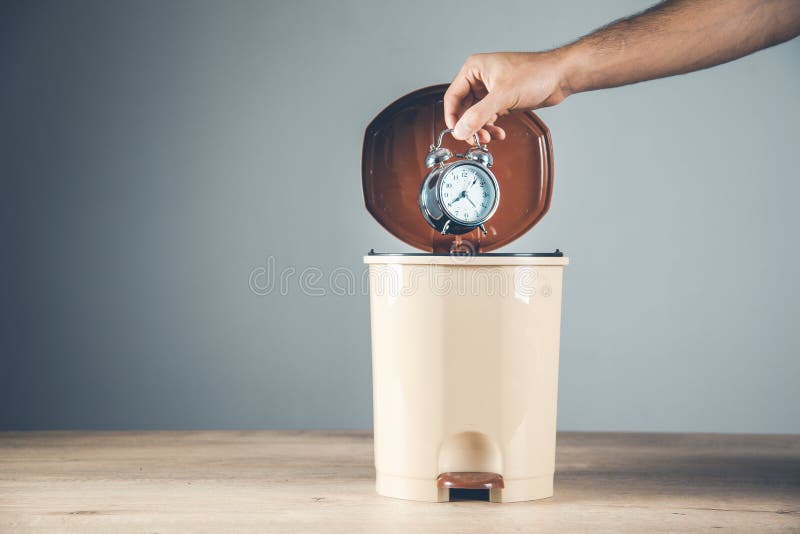 Clock in Trash, Lost Time Concept Stock Photo - Image of cleanliness ...