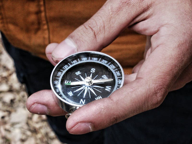 Man Hand with Compass Web Direction Stock Photo - Image of compass ...