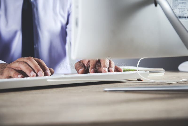 Man hand computer keyboard stock image. Image of typing - 152570333