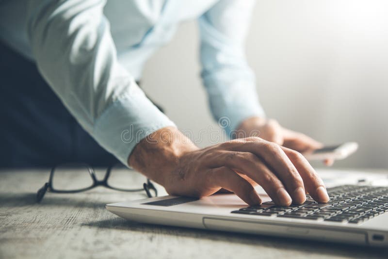 Man hand computer keyboard stock image. Image of typing - 199455973