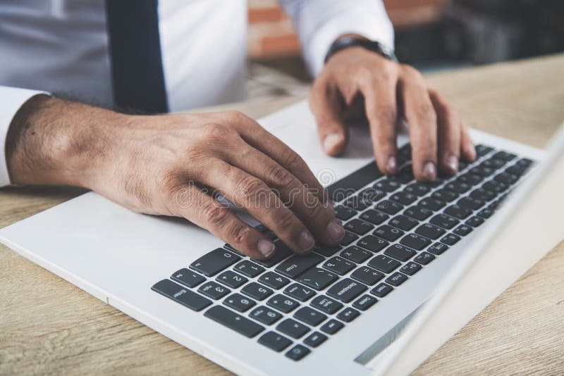 Man hand computer keyboard stock photo. Image of african - 175913466