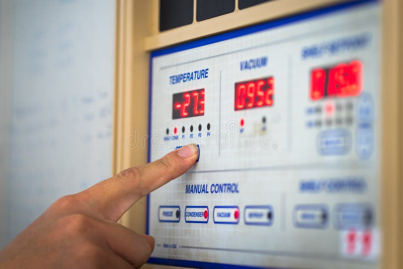 Man Hand the Controls of a Modern Machine Stock Photo - Image of ...